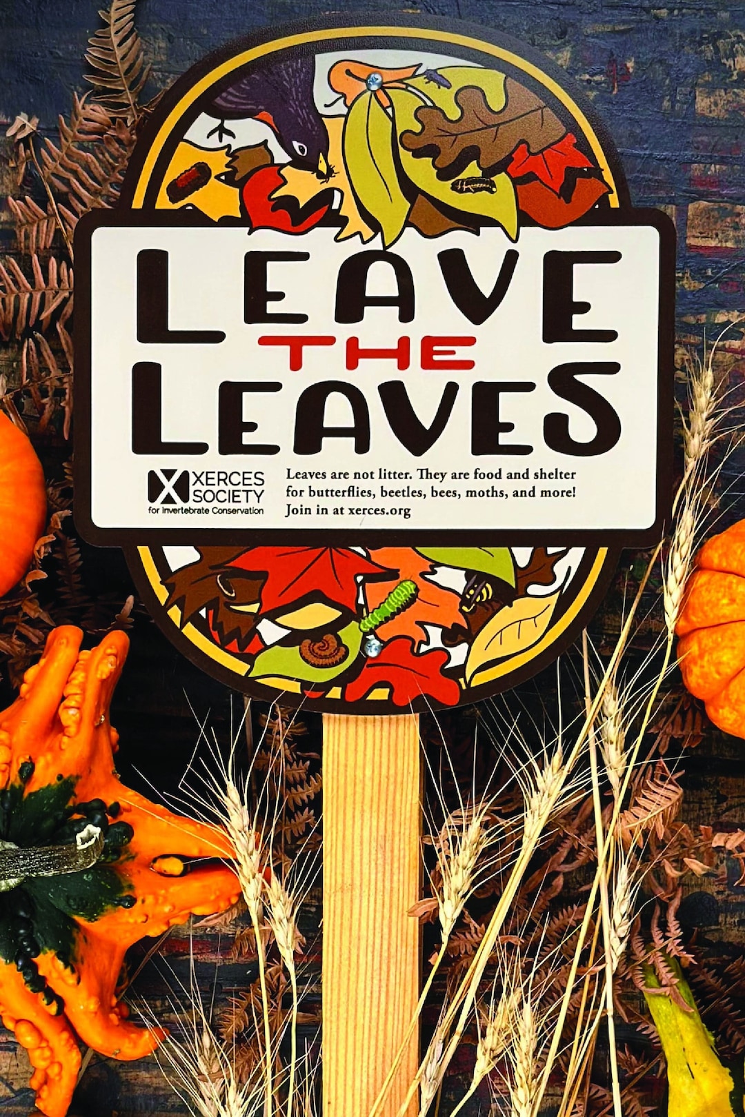 Leave the Leaves - Yard and Garden Sign for Xerces Society - Etsy