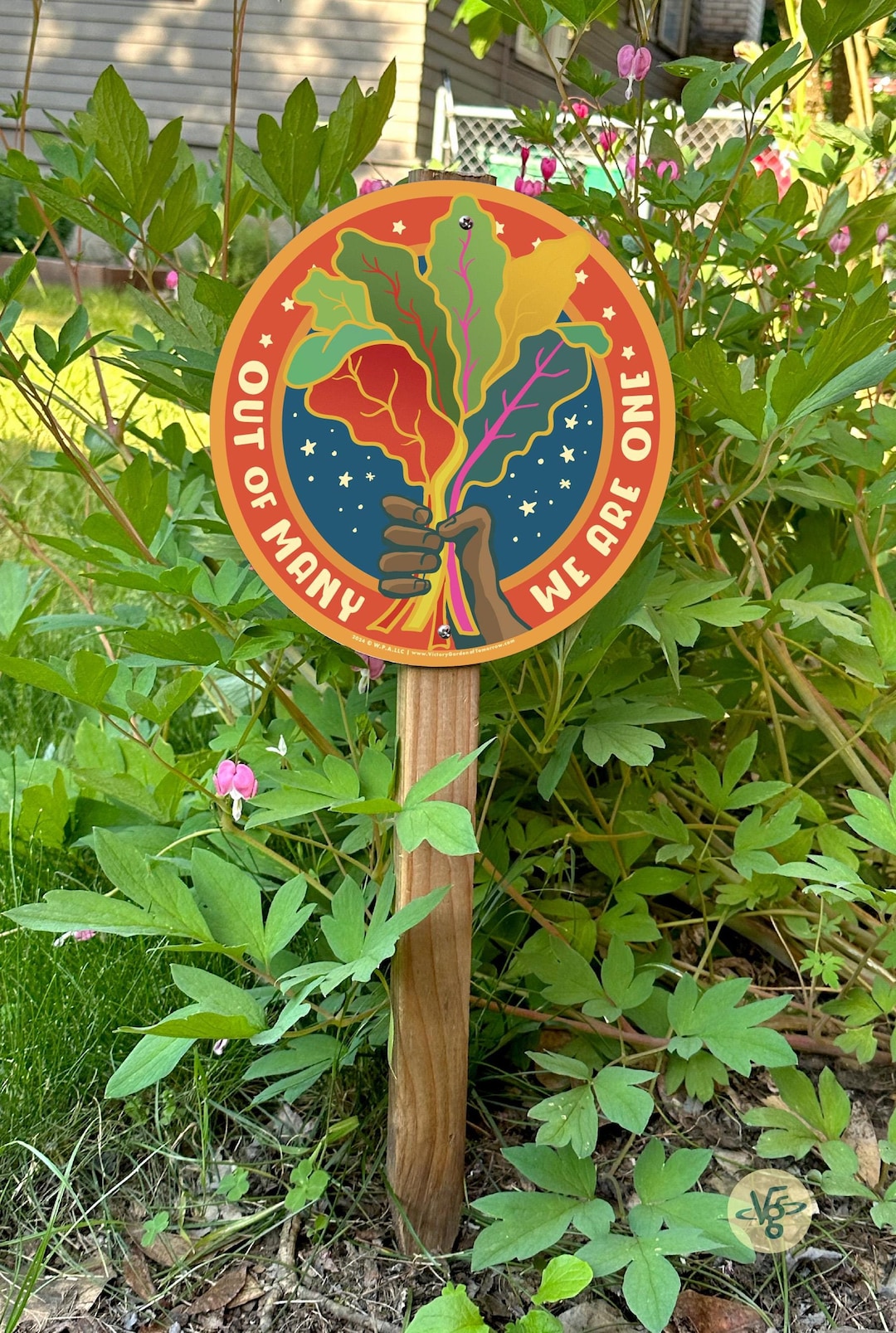 Swiss Chard Unity Garden Sign - Out of Many We Are One - Etsy