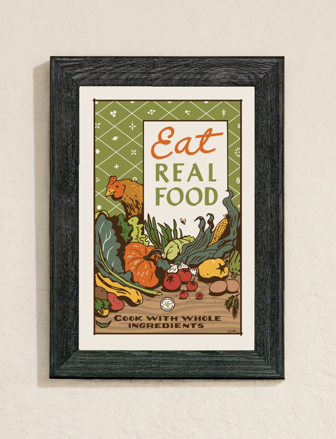 Eat Real Food — Poster Print - Etsy