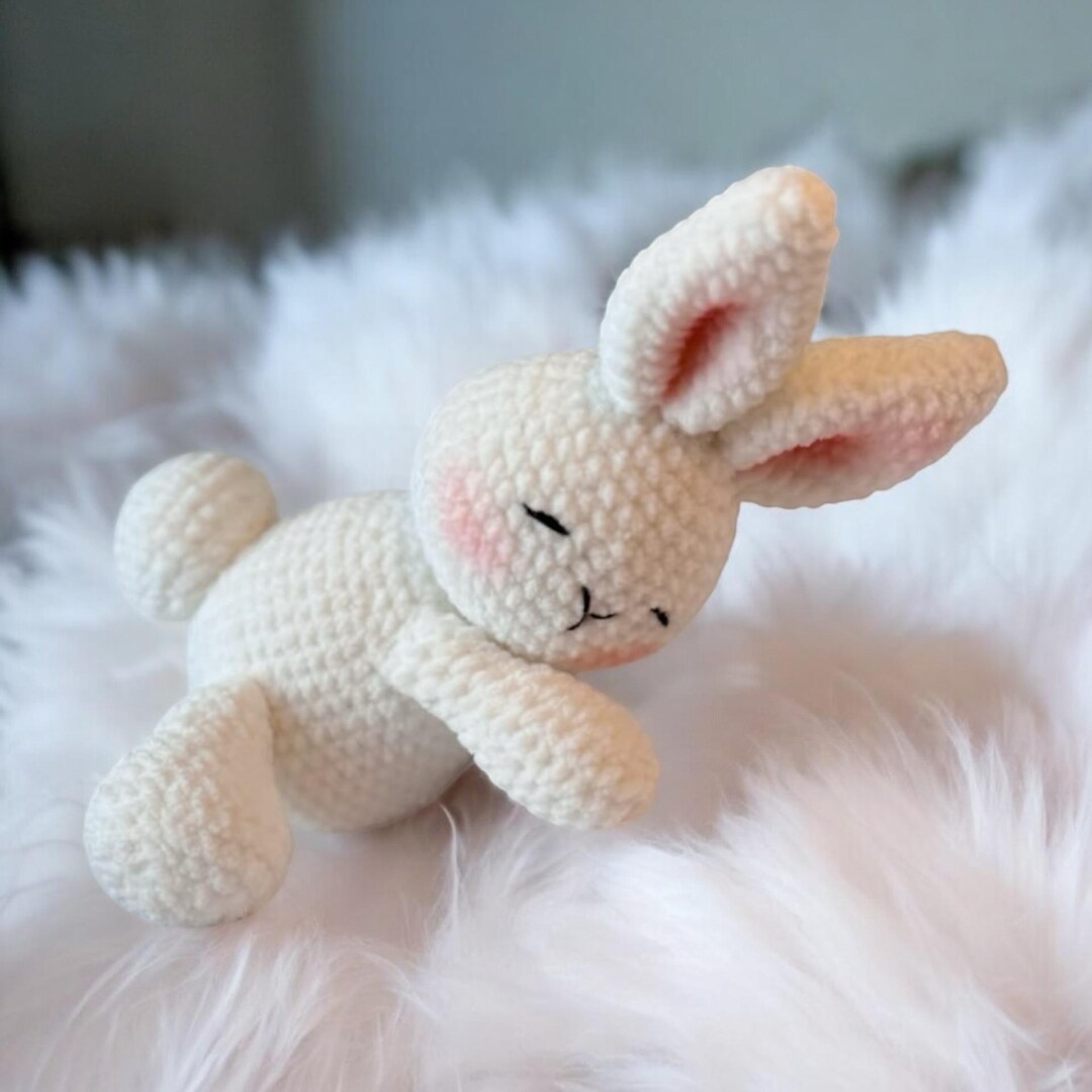 Crochet Pattern Sleeping Bunny, Amigurumi Pattern Bunny, Crochet ...