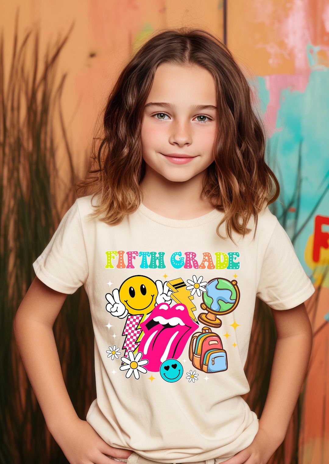 Back to School Girls Shirt, 5TH GRADE, Shirt First Day of School Tee ...