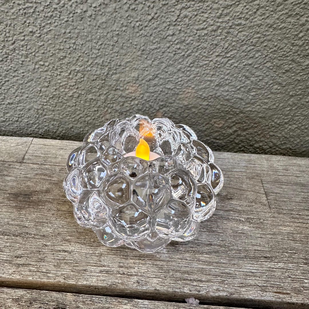 Vintage Orrefors Crystal Raspberry Votive Tea Light Candleholder - Etsy