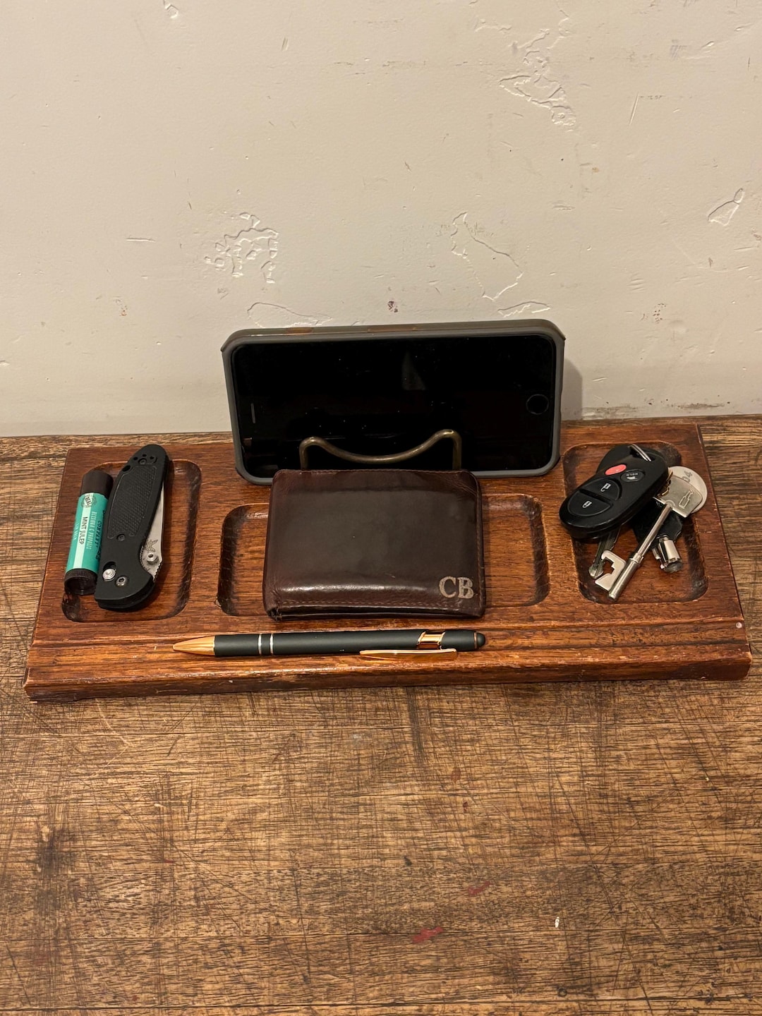 Vintage MCM Wood Men's Dresser Valet Organizer Tray - Etsy