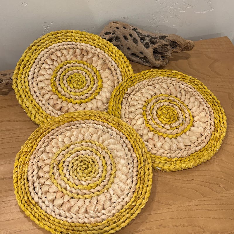 Straw Trivets - Etsy
