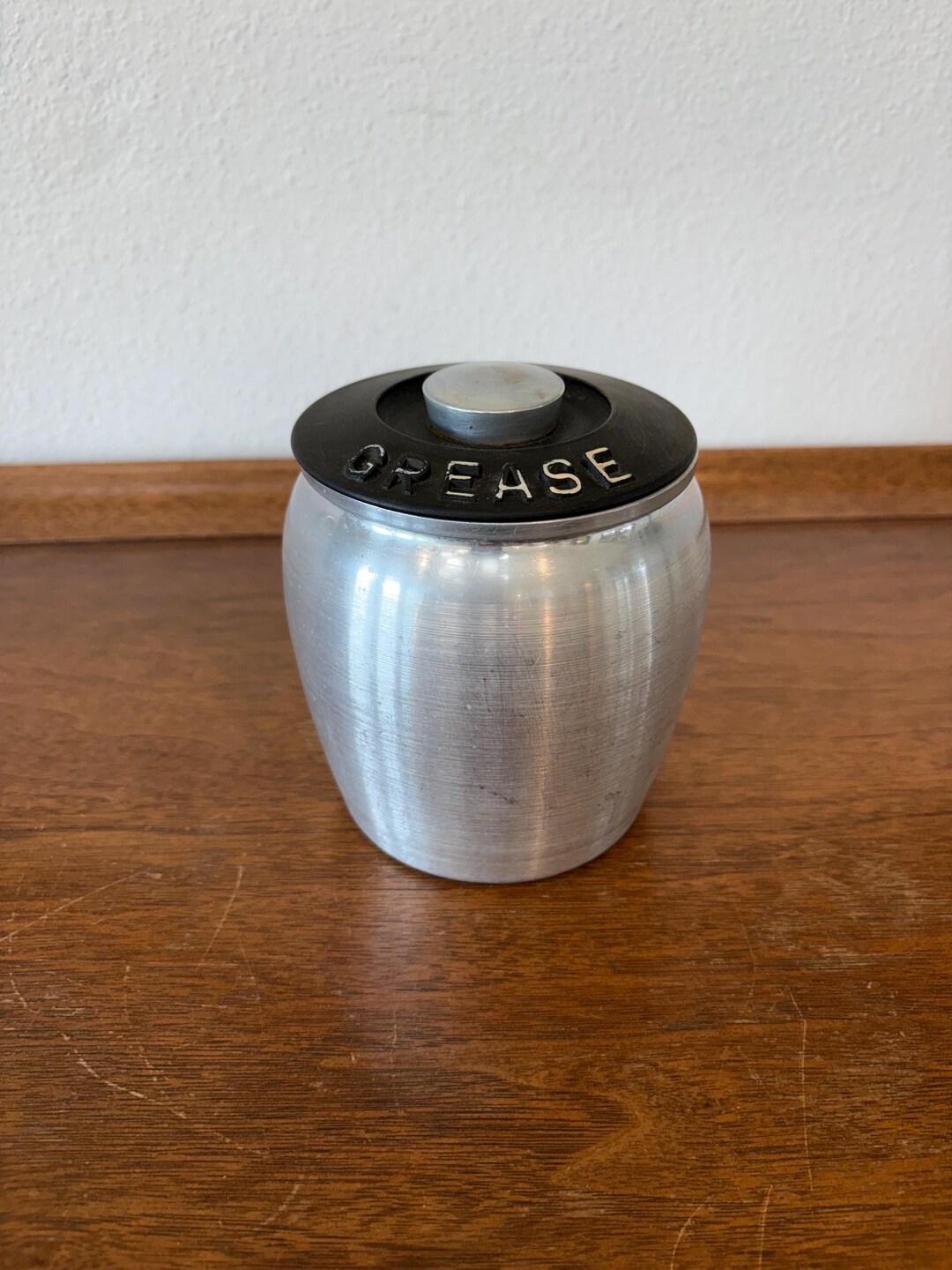 Vintage Kromex Spun Aluminum Grease Canister - Etsy