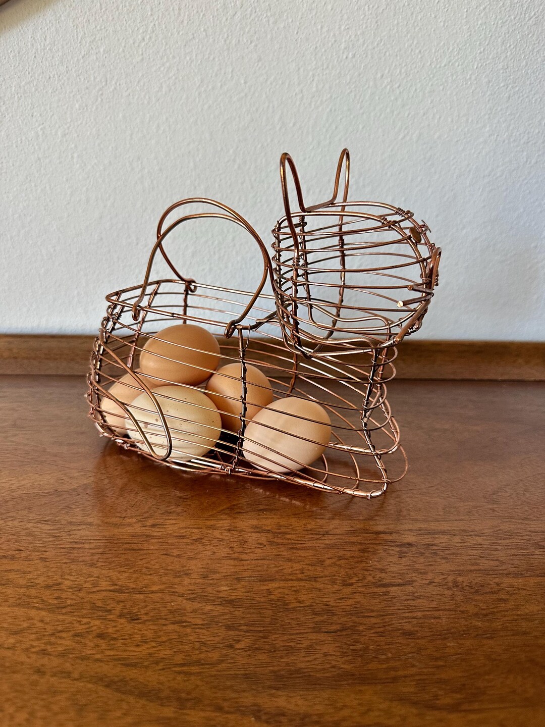 Copper Wire Cat Egg Wire Mesh Basket With Handles - Etsy