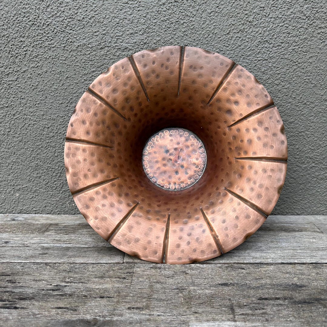 Hand Wrought Fluted Copper Bowl - Etsy