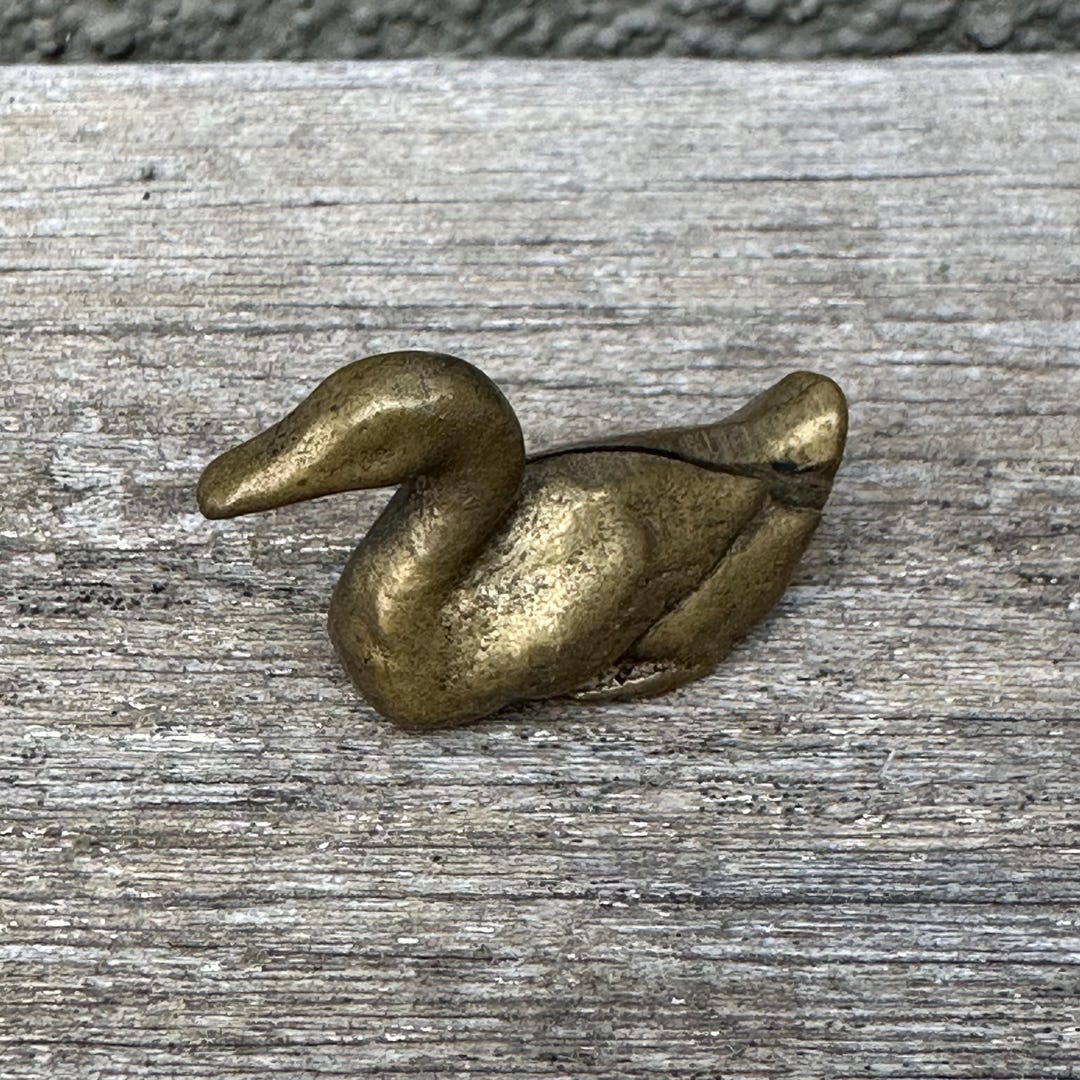 Vintage Solid Brass, Duck, Place Card Figurine, Mini - Etsy
