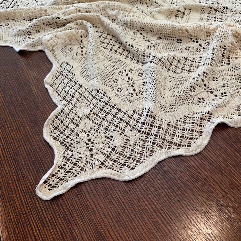 Vintage Crochet Tablecloth - Etsy