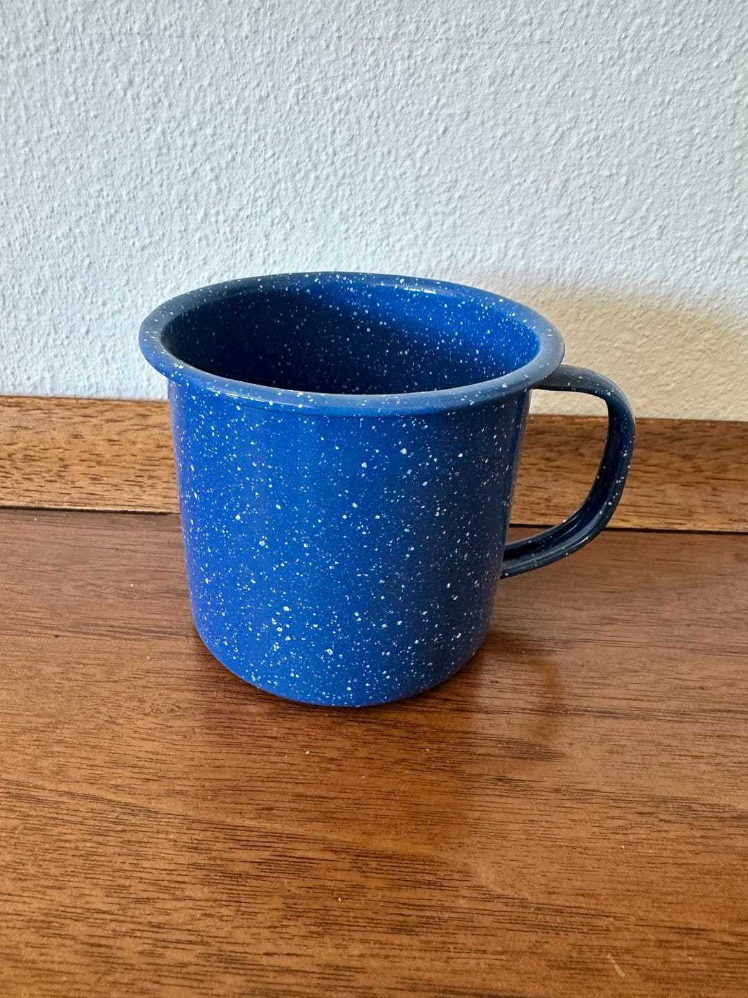 Vintage Blue Splatter Enamel Camping Mug - Etsy