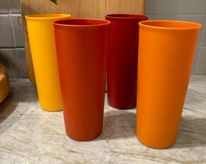 Vintage Tupperware Harvest Tumblers Set - Etsy