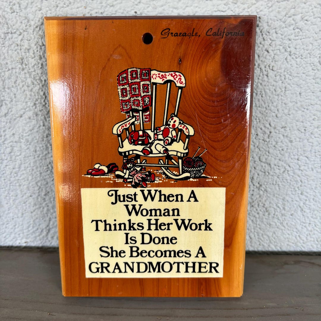 Grandmother Work Never Done Wood Sign - Etsy