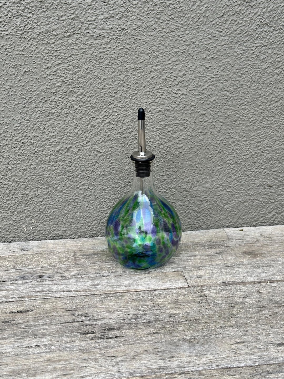Handblown Glass Olive Oil Pourer | Olive Oil Dispenser, Oil and Vinegar ...