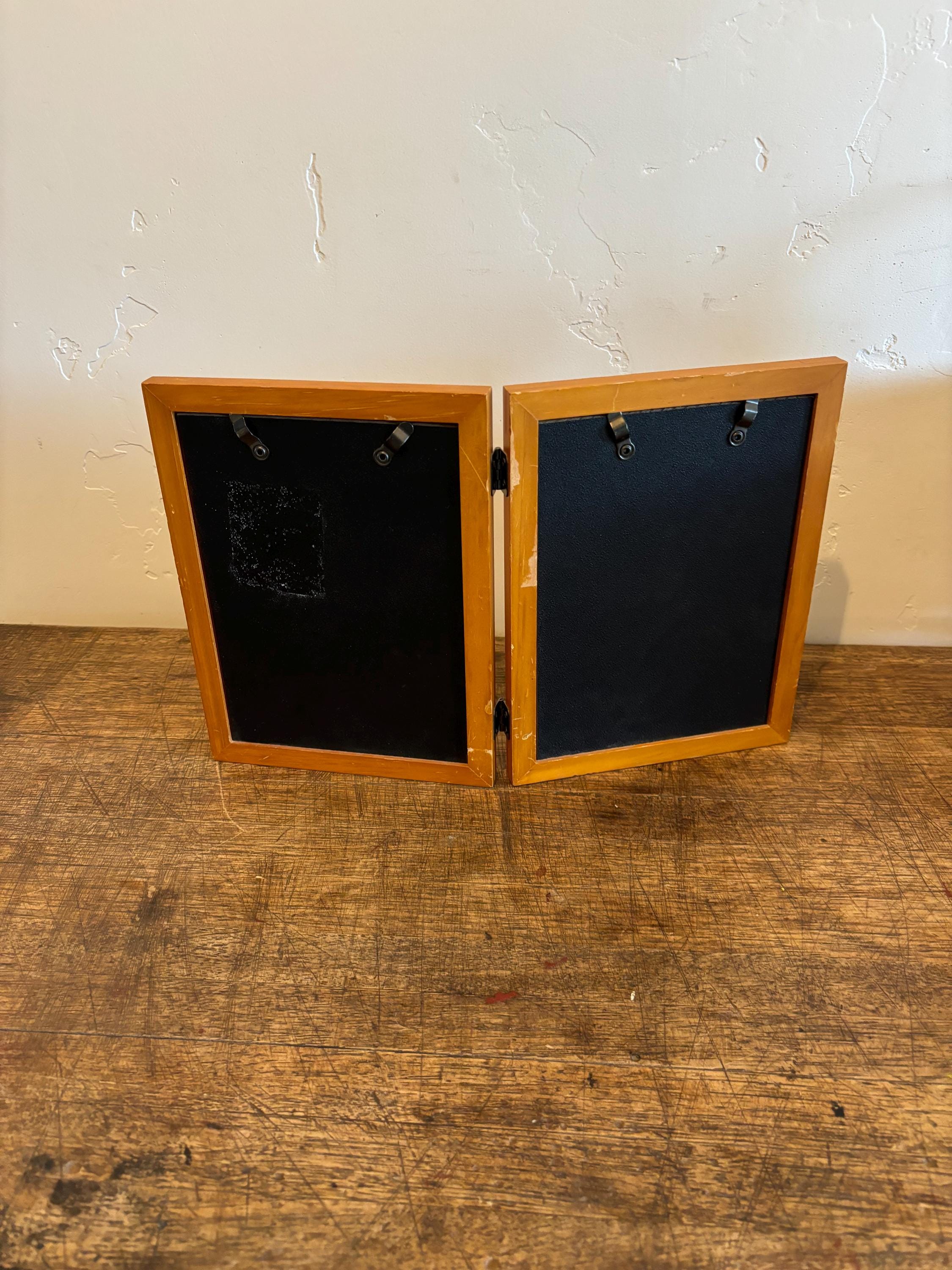 Wood Double Hinged Photo Frame - Etsy