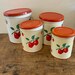 50's Antique Deco Ware Metal Apple Canisters - Etsy