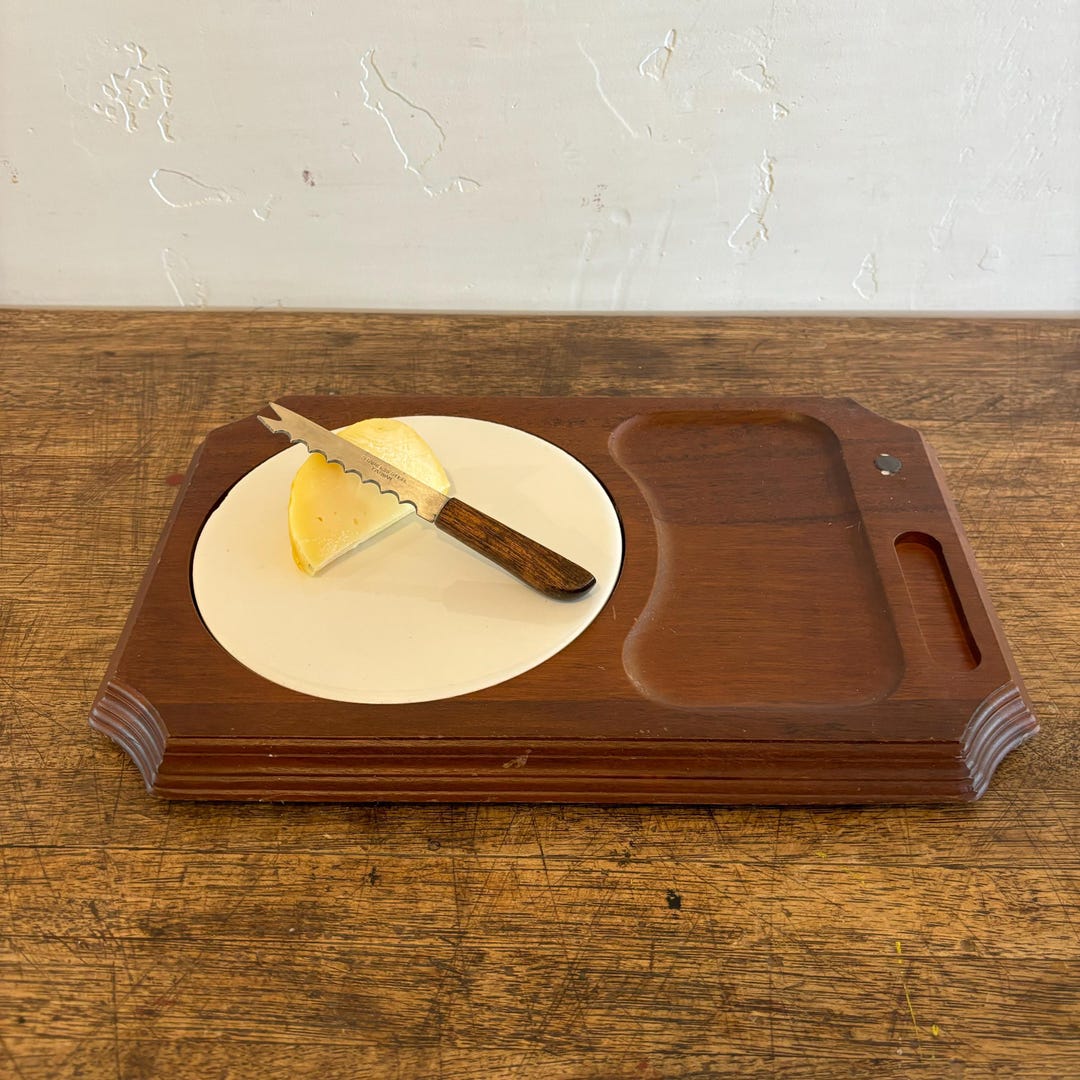 Vintage Tile Cheese Board With Knife - Etsy