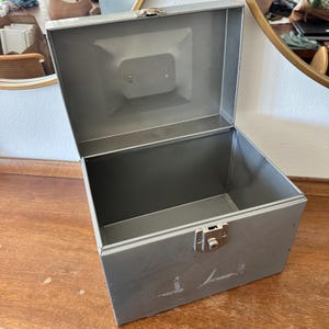 Vintage Metal File Box *no Key to Lock - Etsy