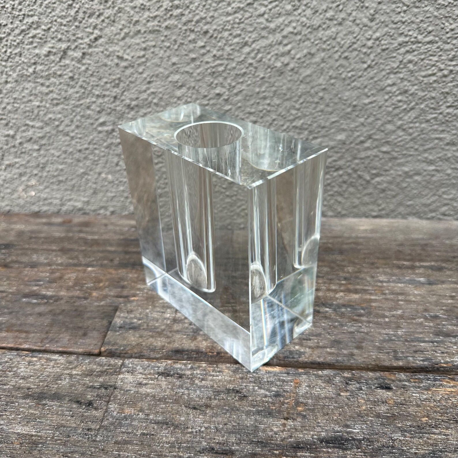 Vintage Tizo Asymmetrical Lead Crystal Bud Vase - Etsy