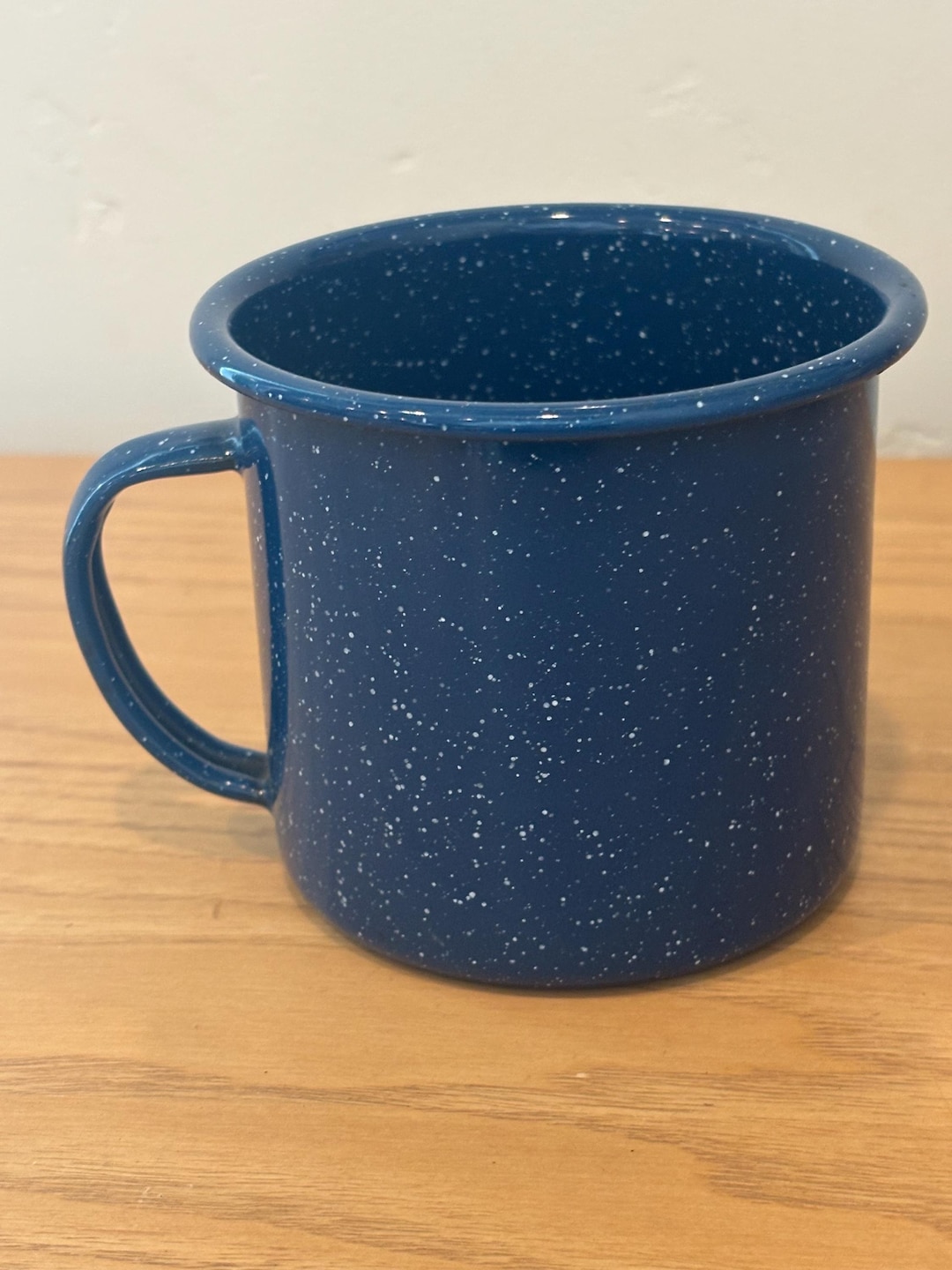 Vintage Blue Splatter Enamel Small Camping Mug - Etsy