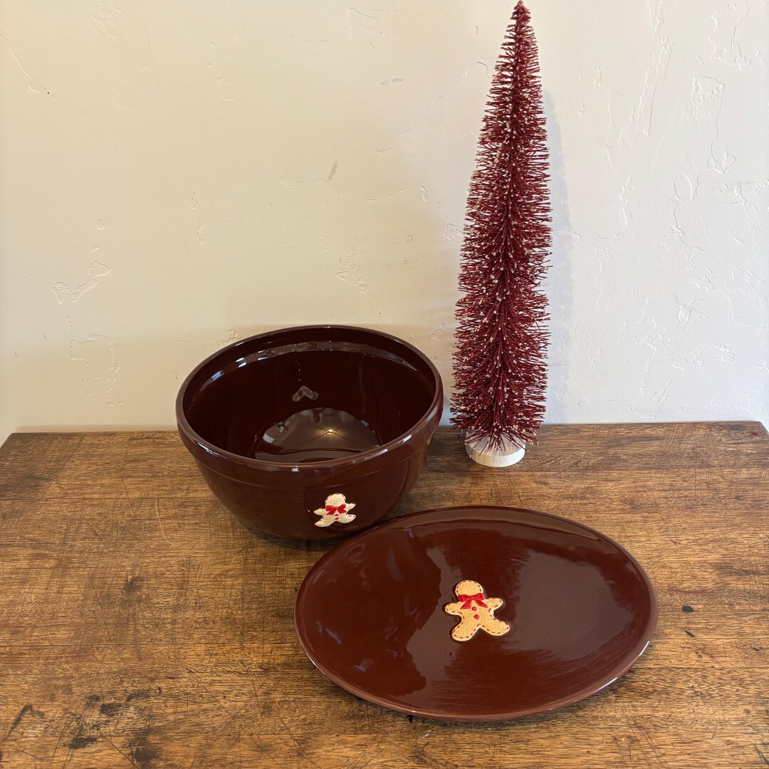 World Market Gingerbread Mixing Bowl and Serving Platter - Etsy