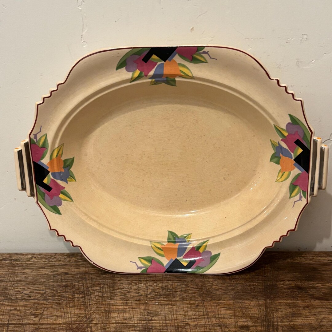 Vintage Art Deco Style Serving Platter - Umbertine Farberware - Etsy