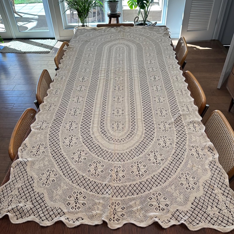 Crochet Tablecloth - Etsy