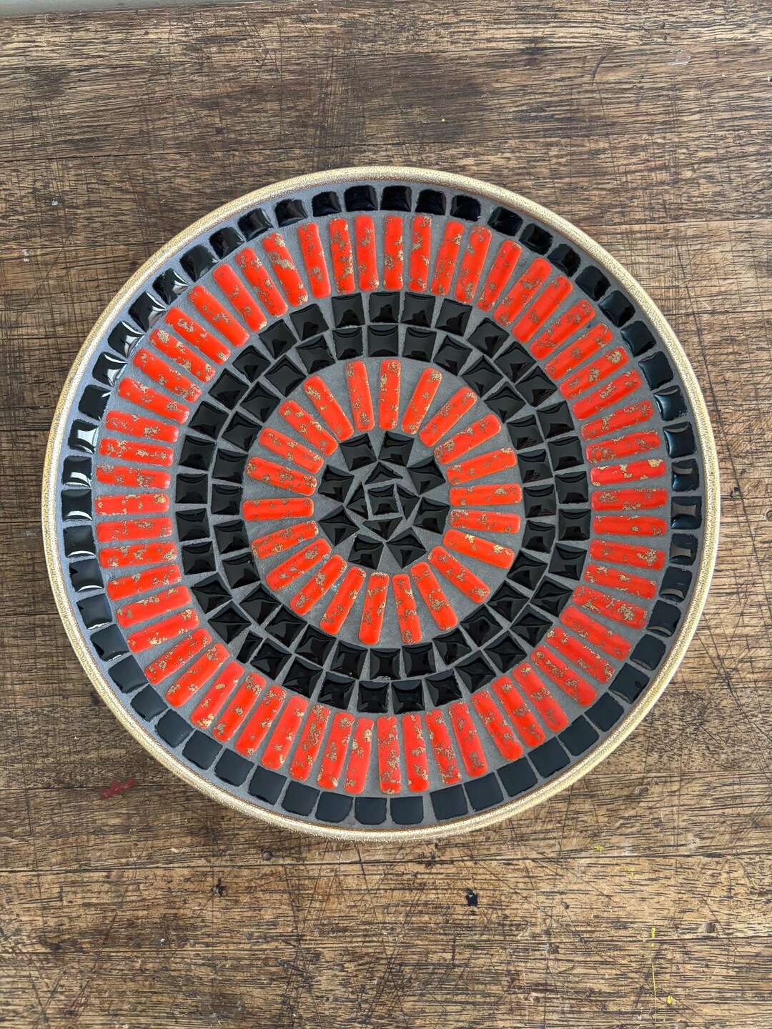 MCM Mosaic Tile Plate - Etsy