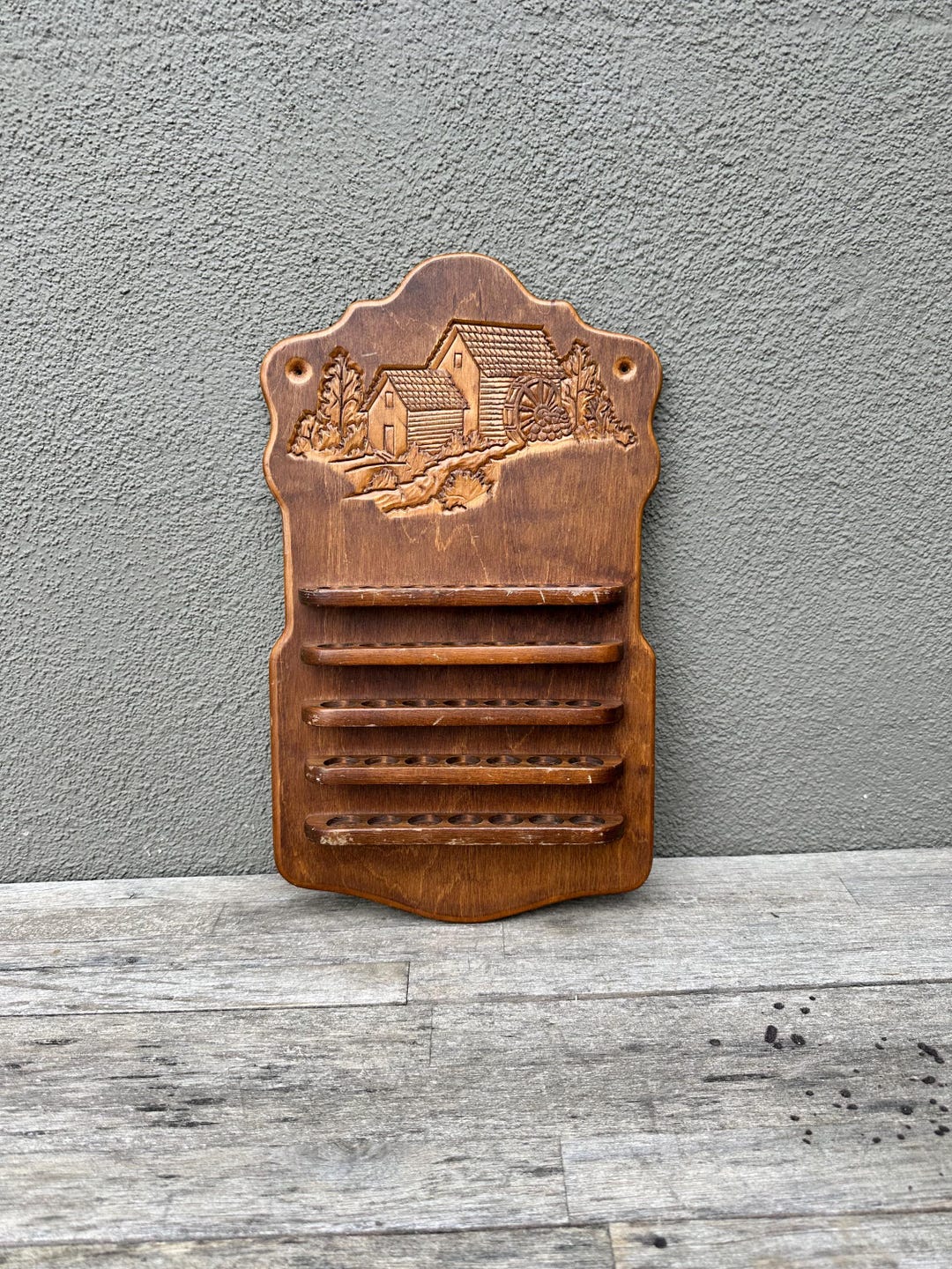 Vintage Thimble Holder Wall Display Rack Wood - Etsy