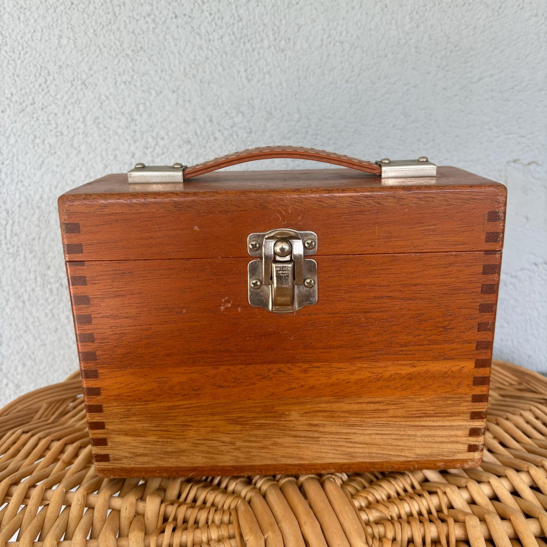 Vintage Dovetail Storage Box With Hinged Lid and Flip Latch - Etsy
