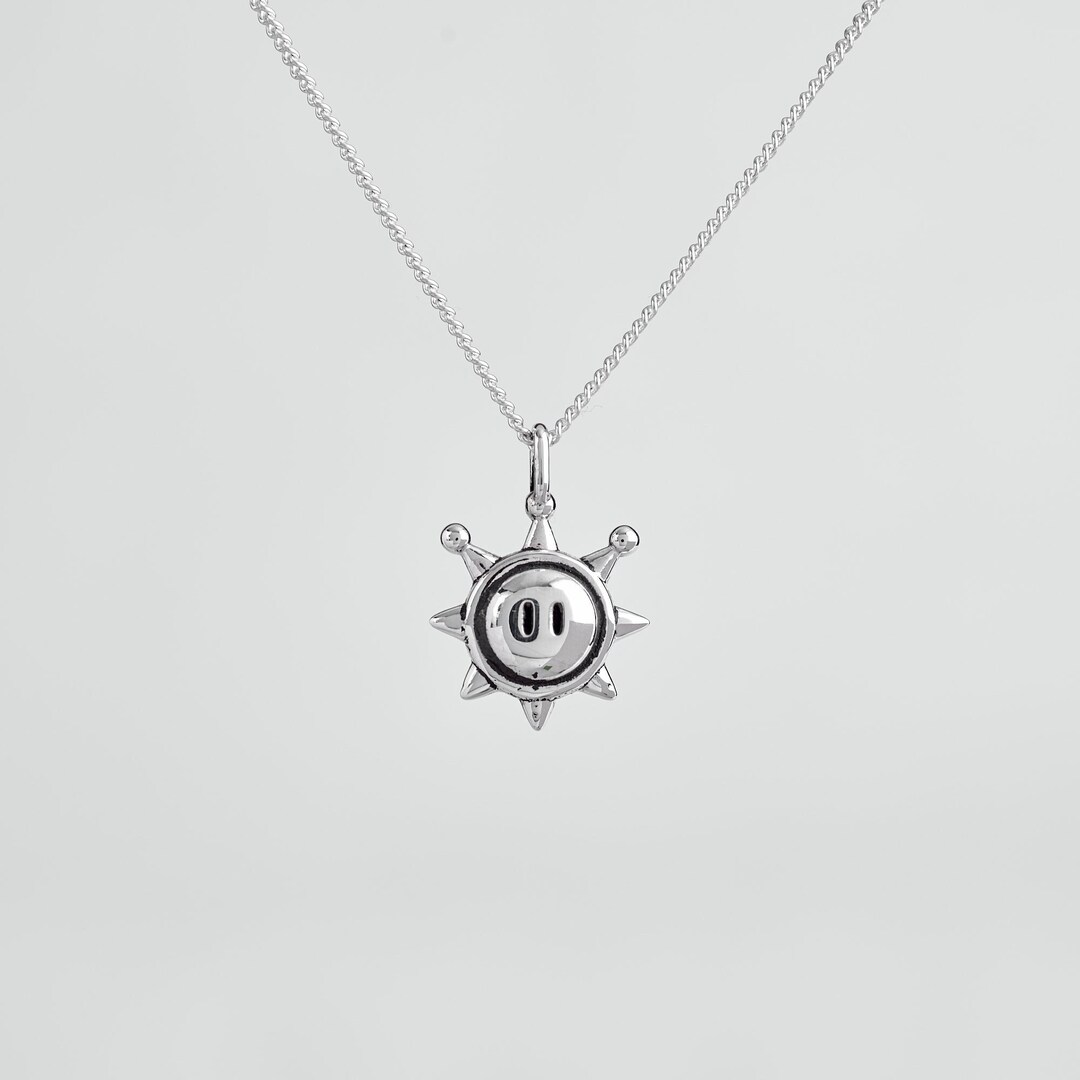 Handcrafted Shine Sprite Silver Necklace Unique Super Mario Bros ...