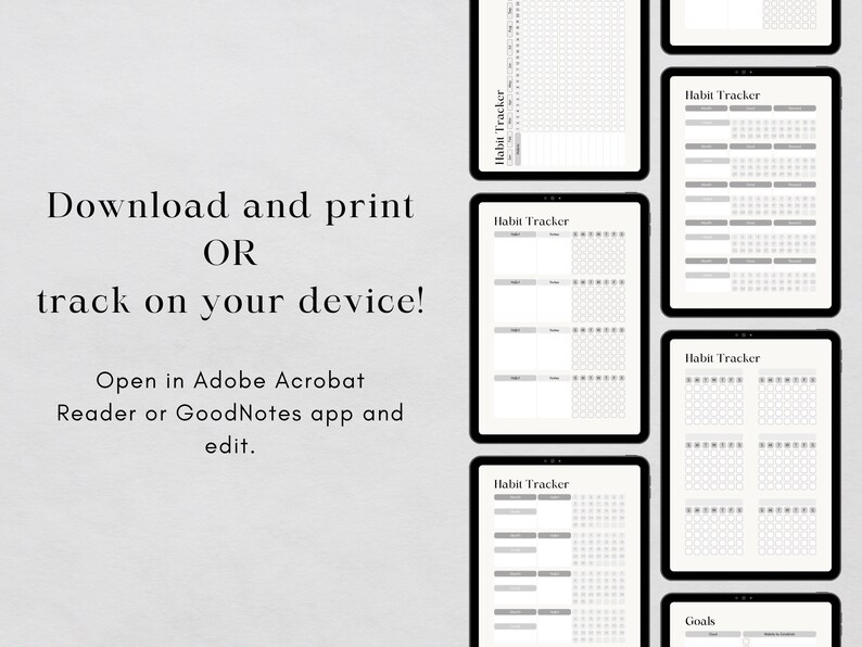 Ultimate Habit Tracker, Habit Tracker Journal, Printable Habit Tracker ...