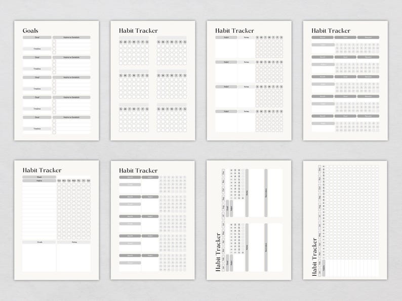 Ultimate Habit Tracker, Habit Tracker Journal, Printable Habit Tracker ...