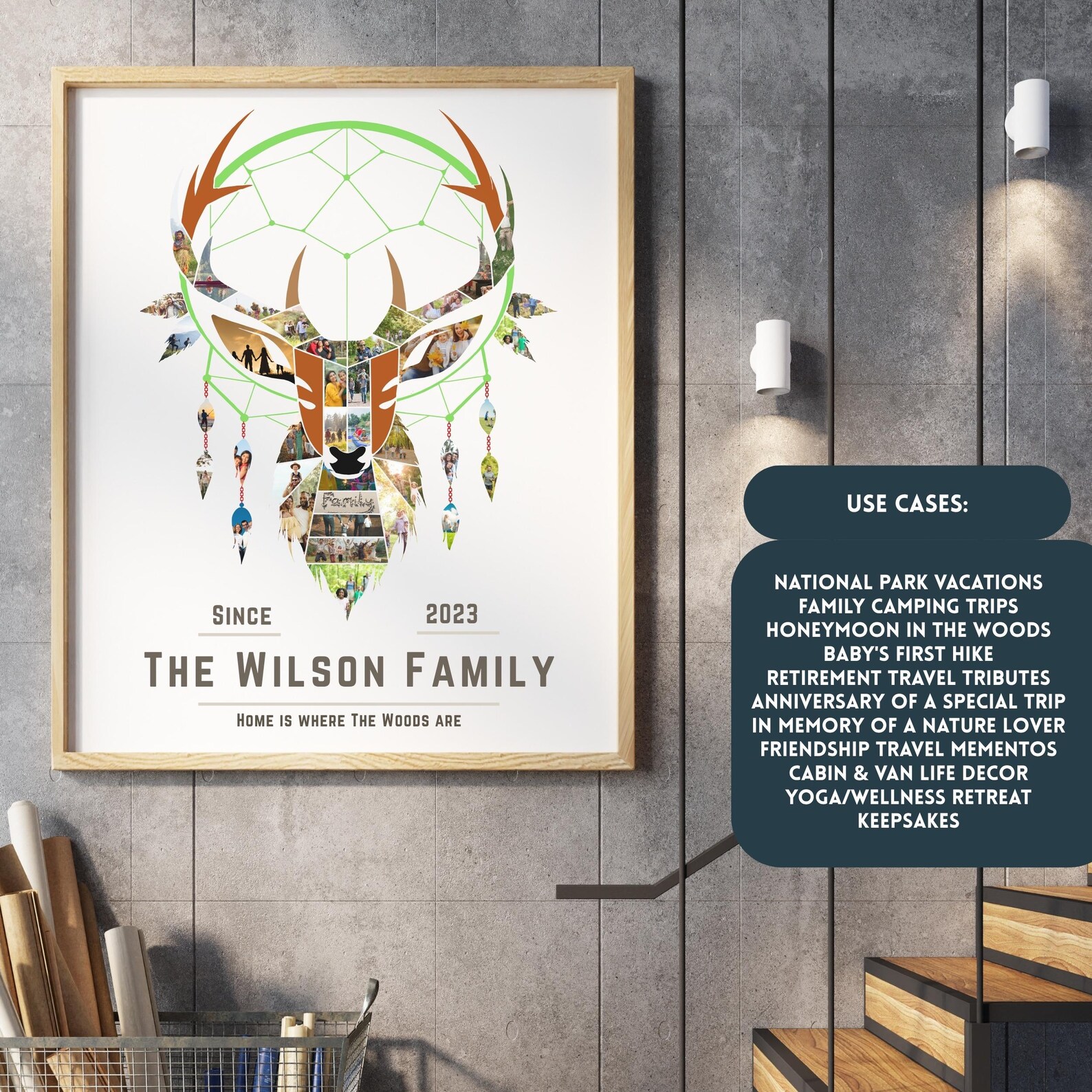 Design Your Own Dreamy Deer Photo Collage, Canva Template, Drag and ...