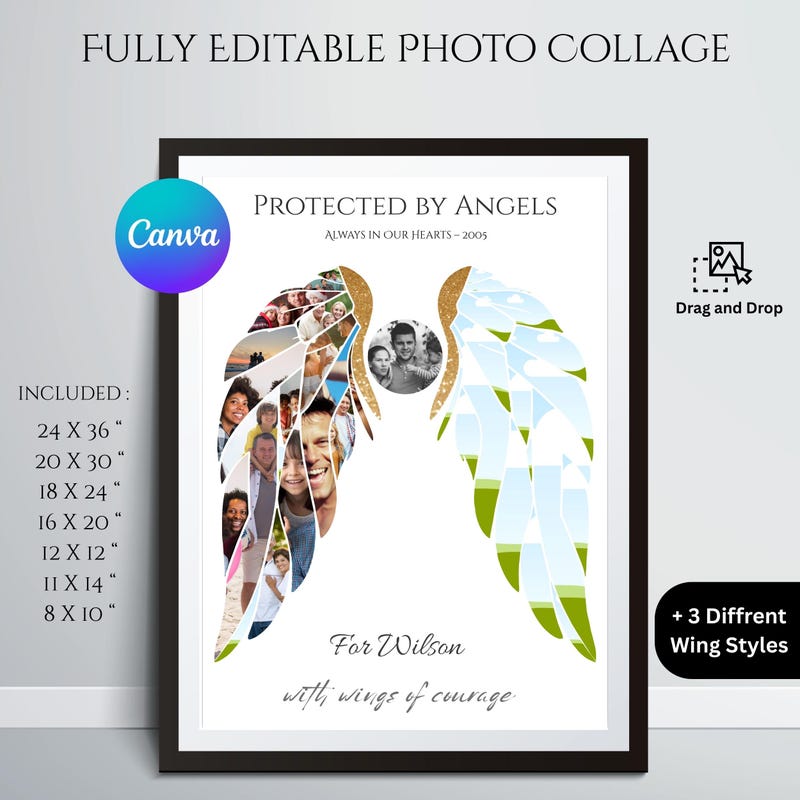 Angel Wing Photo Frame - Etsy