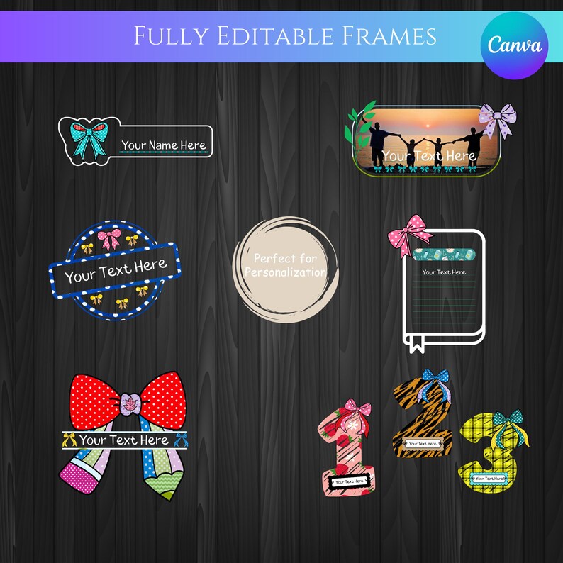 Coquette Bows Canva Editable Templates 150 + Bundle, Drag and Drop ...