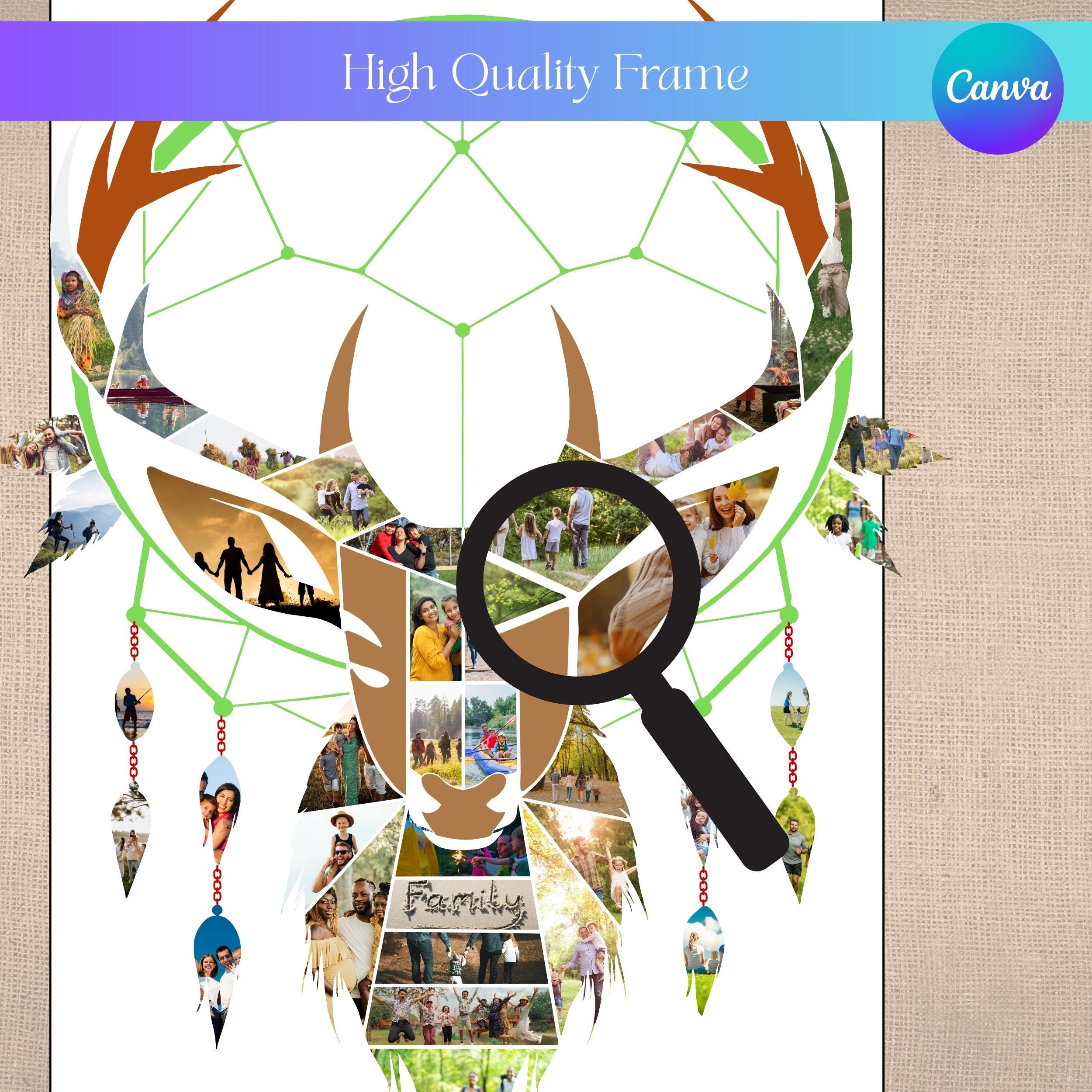 Design Your Own Dreamy Deer Photo Collage, Canva Template, Drag and ...