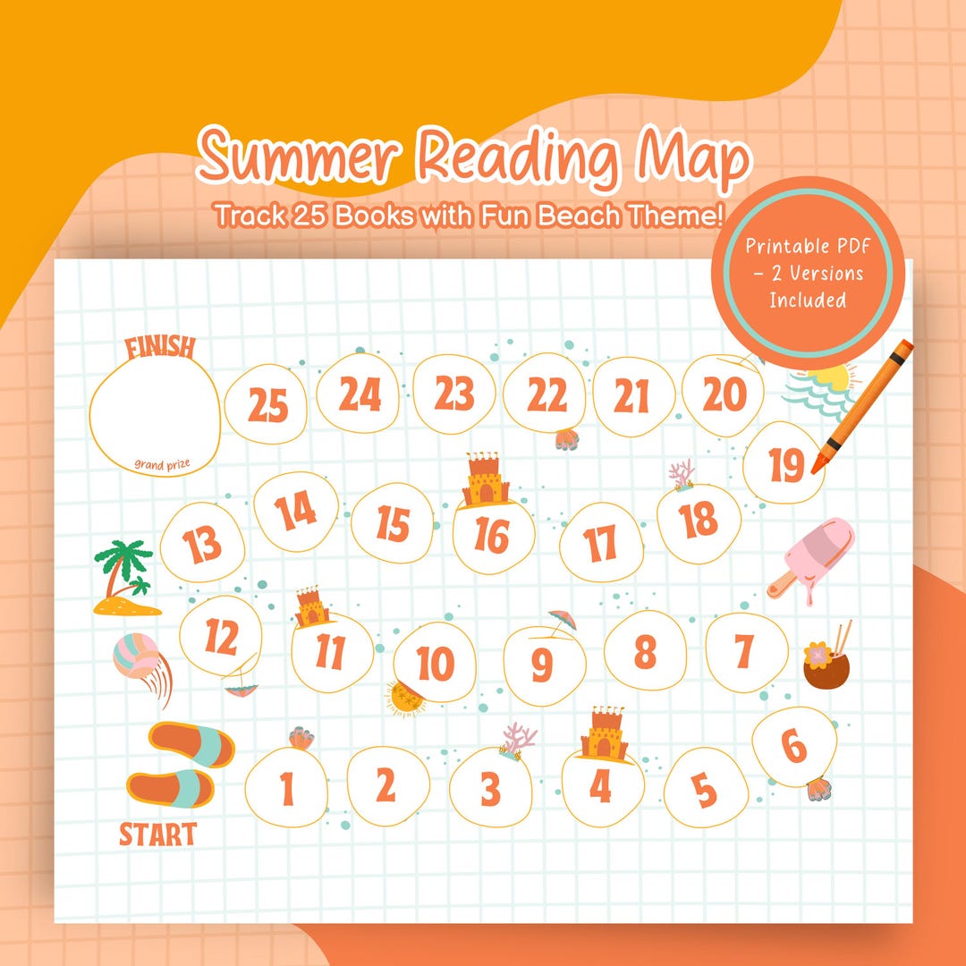 Reading Map Challenge Summer, Reading Progress Chart, Reading Tracker ...