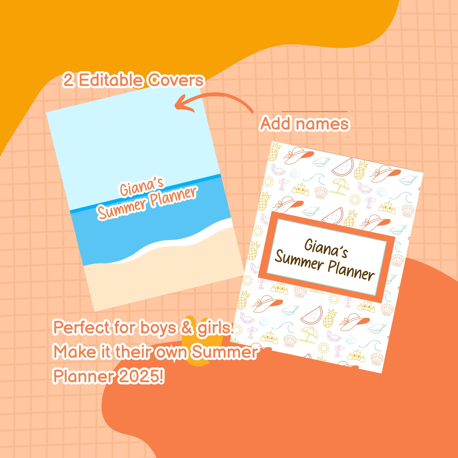 Editable Summer Planner for Kids, Summer Activity Planner, Summer ...