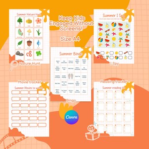 Editable Summer Planner for Kids, Summer Activity Planner, Summer ...