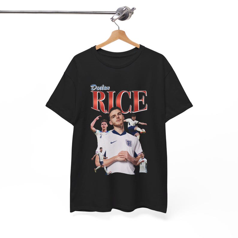 Vintage Declan Rice England Football T-shirt Retro Soccer Fan Apparel ...