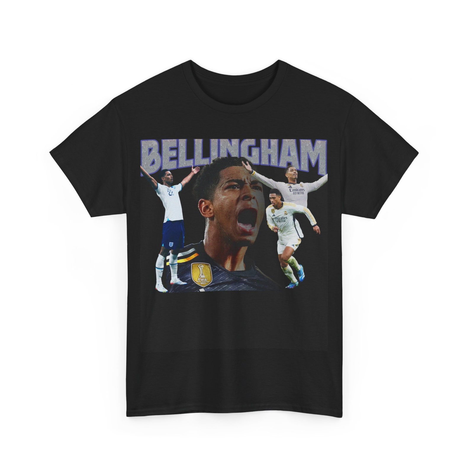 Vintage Jude Bellingham Graphic T-shirt Retro 90s Style Bootleg Soccer ...