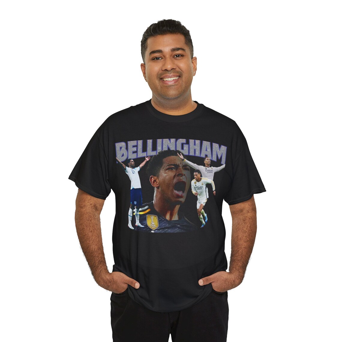 Vintage Jude Bellingham Graphic T-shirt Retro 90s Style Bootleg Soccer ...