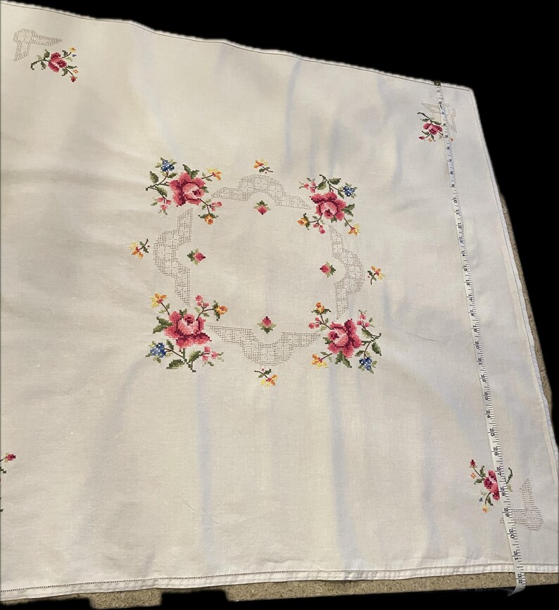 Hand Embroidered Table Cloth - Etsy