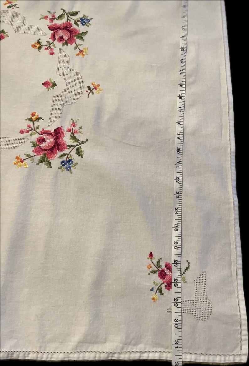 Hand Embroidered Table Cloth - Etsy