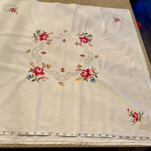 Hand Embroidered Table Cloth - Etsy