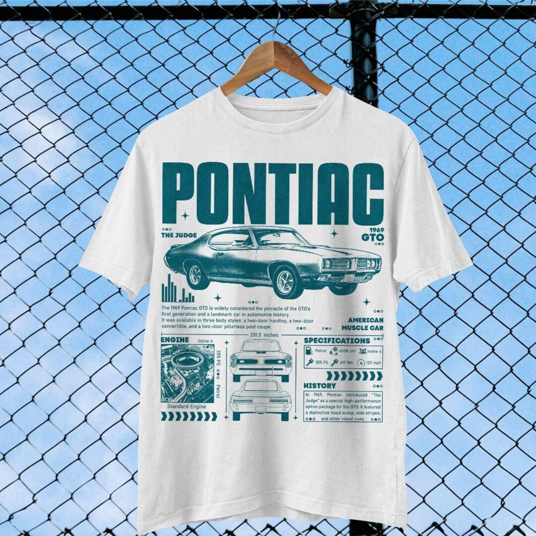 Classic Pontiac Knowledge Shirt, Vintage Sport Car Anatomy Pontiac ...
