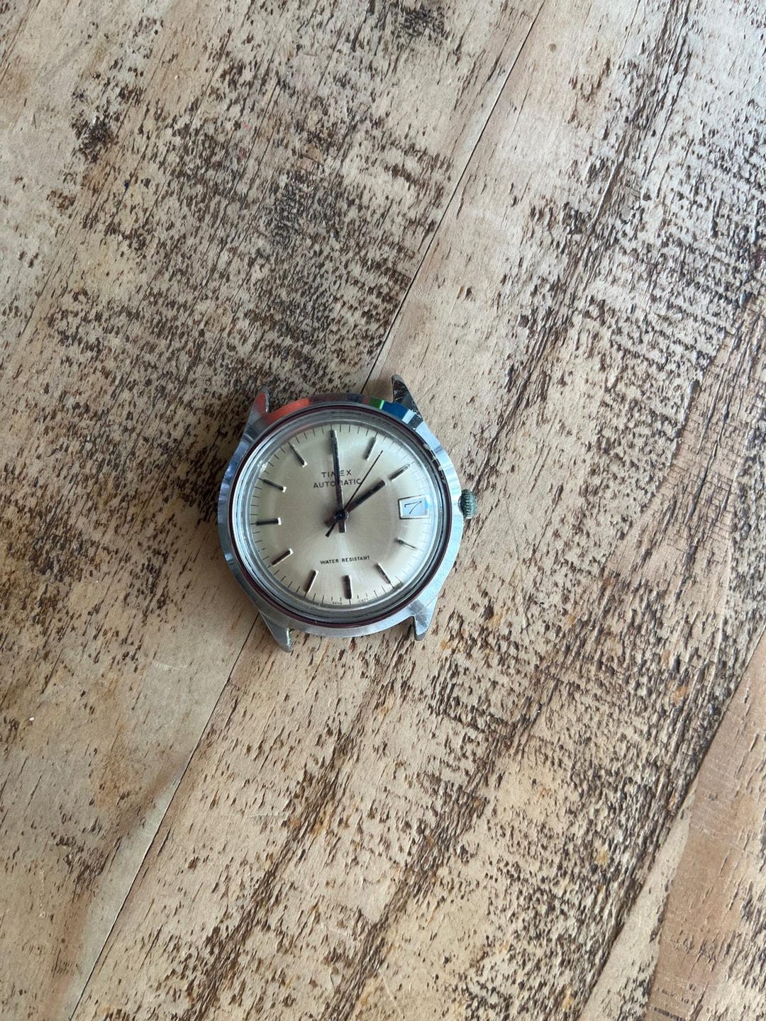 Vintage Timex Automatic Wristwatch Still Ticking Needs TLC Rough ...