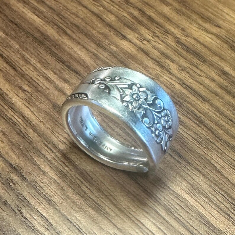 Flower Spoon Ring Vintage Floral Silverware Jewelry Recycled Jewelry ...