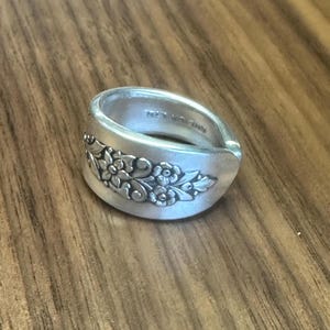 Flower Spoon Ring Vintage Floral Silverware Jewelry Recycled Jewelry ...