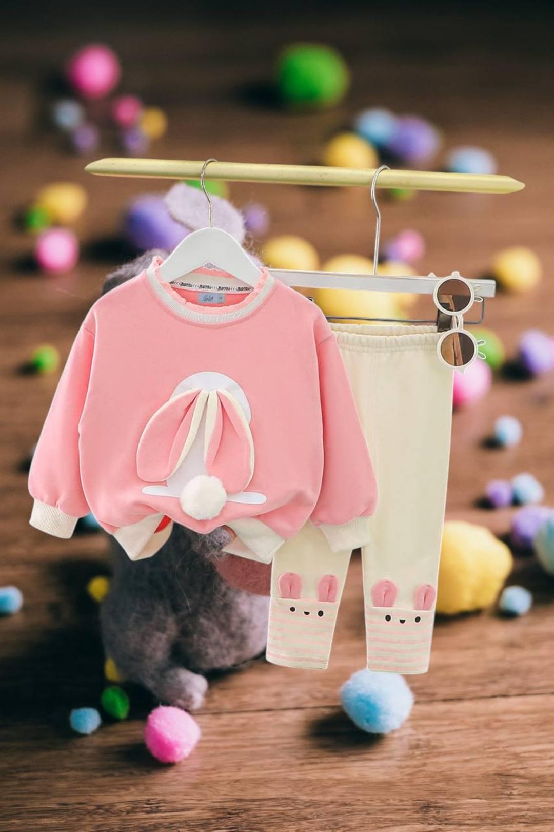 Easter Outfit With Bunny Ears. Easter Egg Hunt Outfit for Girls. Easter ...